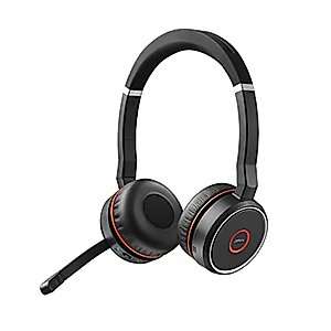 Jabra Evolve 75 SE Stereo Wireless Headset - Bluetooth Headset with Noise-Cancelling Microphone, Active Noise Cancellation - MS Teams Certified, Works with All Other Platforms  - Black