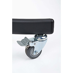 Floor Stand for TVs, Dual Monitor Mount with Side-by-Side Brackets, Fits Most 24" to 70" LCD Monitors, 50" to 90" Height-Adjustable TV Rack with Locking Casters - Black