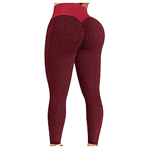 gyujnb Woman Yoga Pants Set Leggings for Women Athletic Sports Fitness Pants Yoga Running Workout Pants Yoga Pants Men Short Red