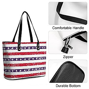 Womens Handbag Stripes Leather Tote Bag Top Handle Satchel Bags For Lady