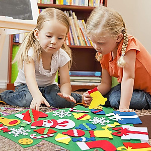 YEAHBEER Felt Christmas Tree for Kids,3.2FT DIY Christmas Tree with 30 Detachable Christmas Ornaments,Xmas Gifts, New Year Door Wall Hanging Decorations