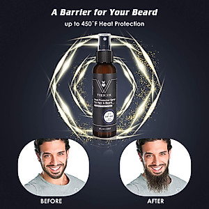 VIKICON Shield Heat Protectant Spray - Blend Prevents Damage & Breakage for Hair and Beard
