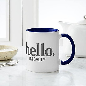 CafePress Hello I'm Salty Mug Ceramic Coffee Mug, Tea Cup 11 oz