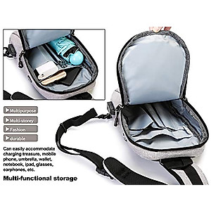 AmHoo Sling Backpack Anti Theft Waterproof Crossbody Bag Fashion Daypack Blue