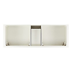 Signature Hardware 953315-60-UM-0 Olsen 60" Free Standing Double Vanity Cabinet Set with Wood Cabinet, Stone Vanity Top and Oval Undermount Sinks - No Faucet Holes