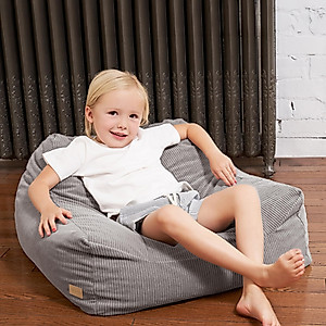 ZICOTO Soft Memory Foam Bean Bag Chair for Toddlers - Trendy Kids Chair and Baby Lounger for Nursery, Playroom, or Living Room Decor