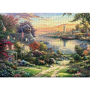 Ceaco - 8 in 1 Multipack - Thomas Kinkade - (2) Round 300 Piece, (4) 550 Piece, (1) 750 Piece (1) 1000 Piece Jigsaw Puzzles