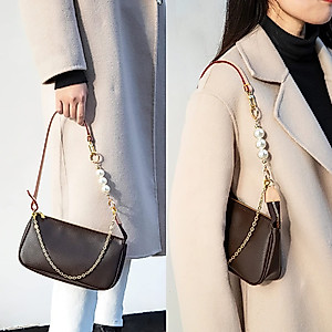 AGEN KGEN Women Purse Strap Extender Purse Chain Bag Extender Purse Chain Strap Replacement Chain Handbags Bag Exquisite Extension Chains for DIY Handbag Purse Shoulder Bag (Beautiful 4 PCS Set)