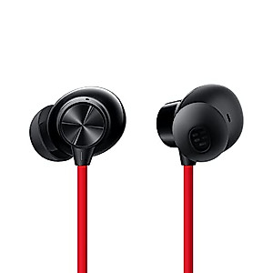 OnePlus Bullets Wireless Z2 Bluetooth 5.0 in Ear Earphones, Bombastic Bass – 12.4 mm Drivers, 30 Hrs Battery Life (Acoustic Red)