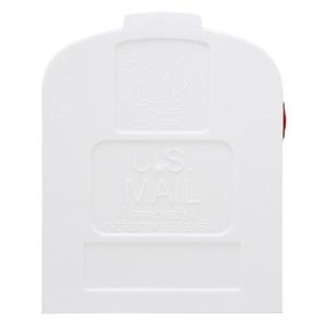 Architectural Mailboxes Parsons Plastic Post Mount Mailbox, Compatibility Code A, PL10W0AM, White, Medium Capacity, 1 Count (Pack of 1)