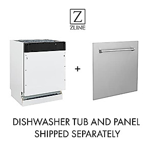 ZLINE 18" Tallac Series 3rd Rack Top Control Dishwasher in Hand Hammered Copper with Stainless Steel Tub, 51dBa (DWV-HH-18)