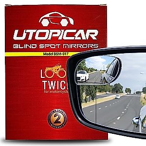 Utopicar Blind Spot Car Mirror - Convex Blindspot Mirrors for 3x Larger Image, Engineered Design for Side Mirror (Blindspot), Frameless Car Blind Spot Mirror - Rear View Blind Spot Mirrors (2 Pack)