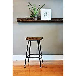 Barstool, Counter stool, Backless Stooll, Commercial Barstool, Reclaimed wood Industrial Steel, Made in the USA, Free Shipping