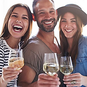 NutriChef 7oz Crystal Wine Glasses - Set of 2 Elegant Tall Red and White Wine Clear Stemmed Glass Drinkware, Seamless Bowl, 100% Lead-Free, Dishwasher Safe - NGLWINR2