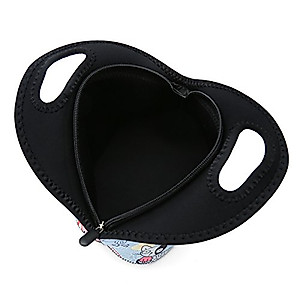 Neoprene Reusable Insulated Lunch Bag School Office Outdoor Thermal Carrying Gourmet Lunchbox Lunch Tote Container Tote Cooler Warm Pouch For Men,Women,Adults,Kids,Girls,Boys (Cool Wolf)