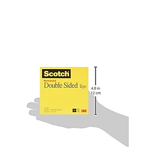 Scotch Double Sided Tape, 3/4 in x 1296 in, 1/Pack (665)