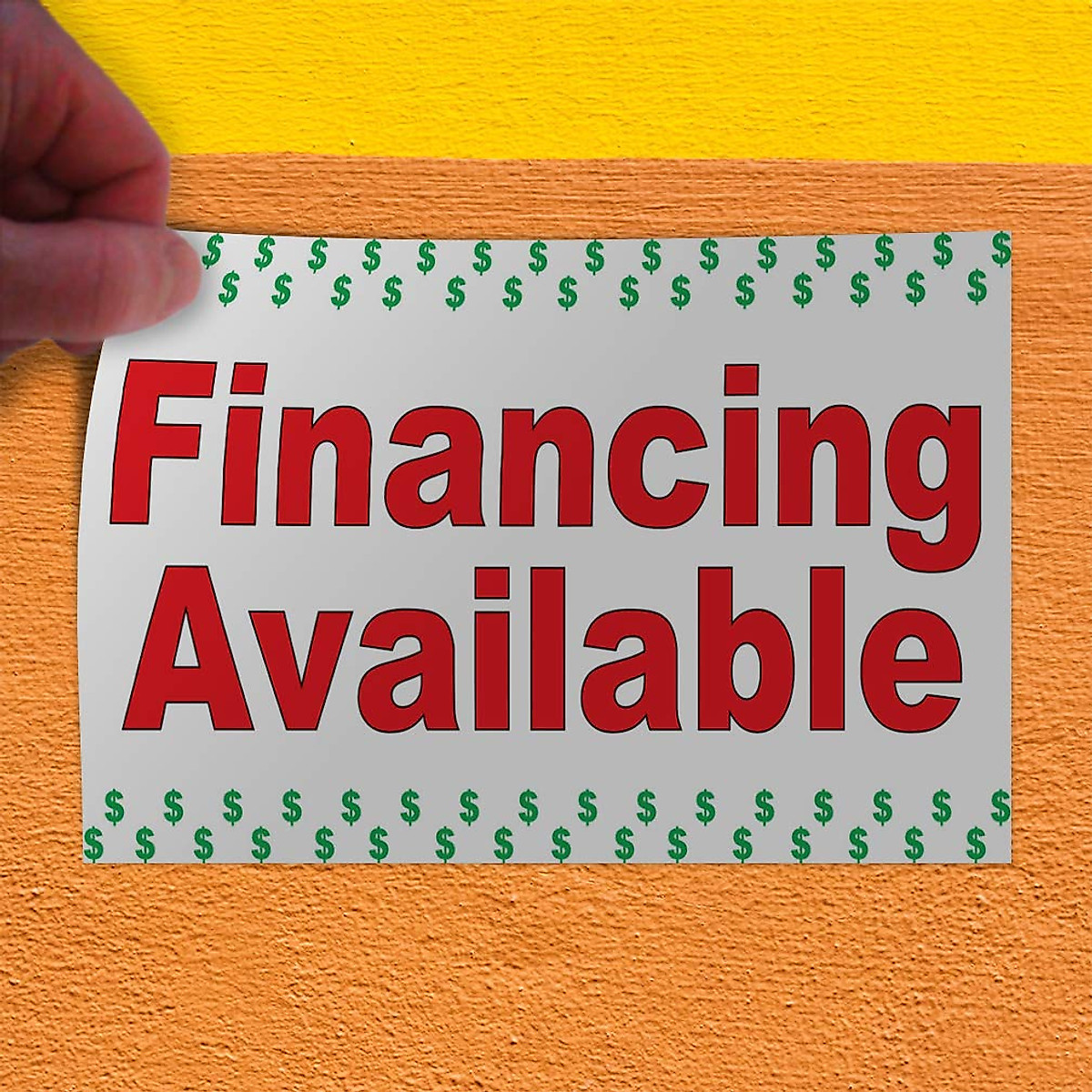 Decal Stickers Multiple Sizes Financing Available Red Industrial Vinyl Safety Sign Label Business 20x14Inches