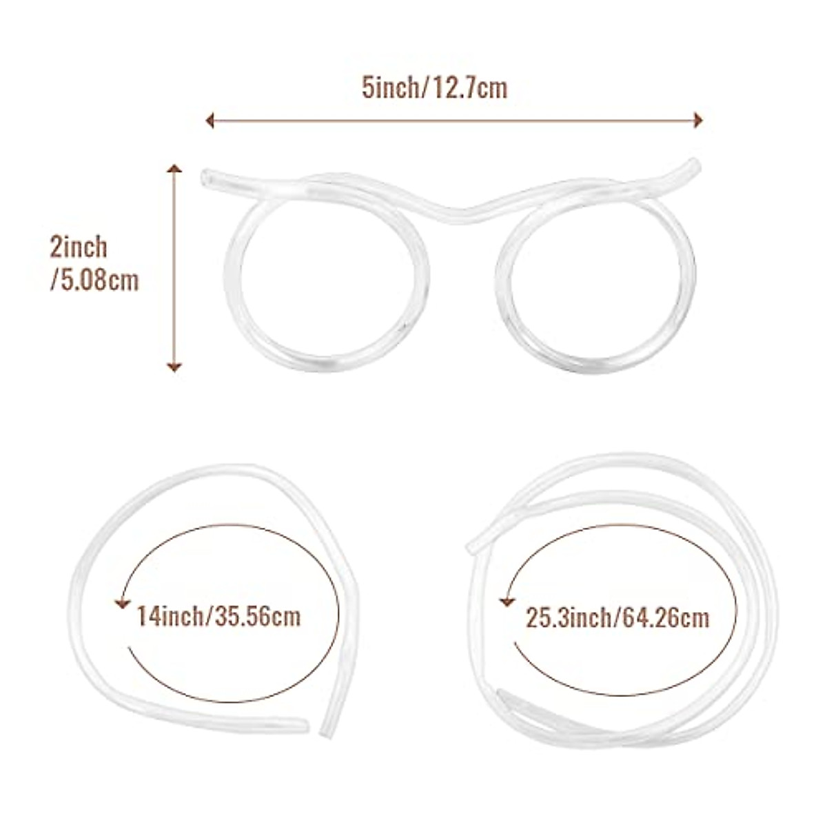 Tenalleys 2 Pcs Silly Novelty Loop Straw Glasses, Fun Loop Eye Straws Reusable Eyeglasses Straw for Parties Birthday, DIY Fun Activities, Kids Party, Annual Meeting