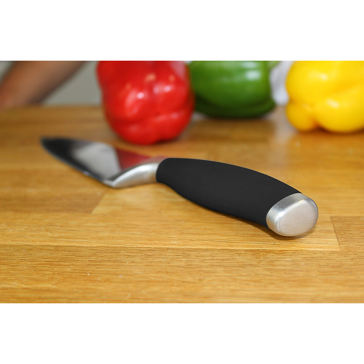 Taylors Eye Witness Syracuse Chefs/Cooks Kitchen Knife - Professional 15cm/6 Inch Cutting Edge, Multi Use. Precision Ground, Razor Sharp, Ultra Fine Blade. Soft Textured Grip Matte Black Handle.