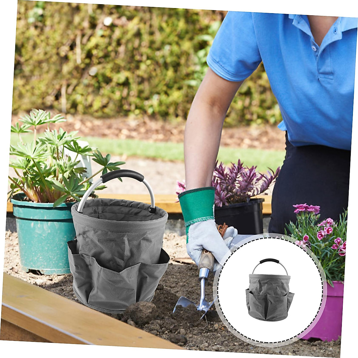 ABOOFAN aluminum repair tool handbag portable man foldable gardening supplies indoor tools container gardening bag Garden Tools gardener bag tool kit for men tote bags for men