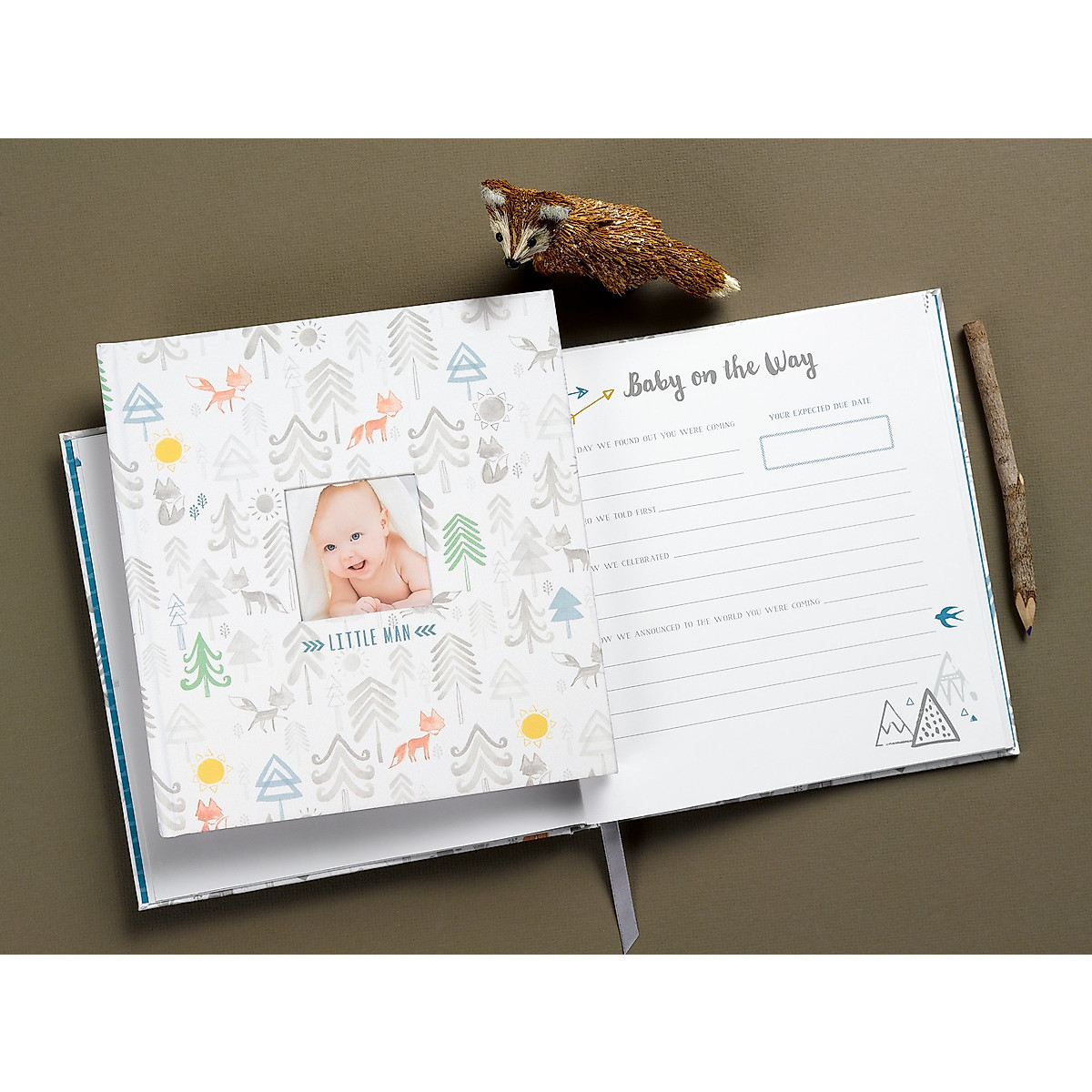 C.R. Gibson Little Man Perfect-Bound Memory Book for Newborn and Baby Boys, 9.5" x 10", 1 Count (Pack of 1)