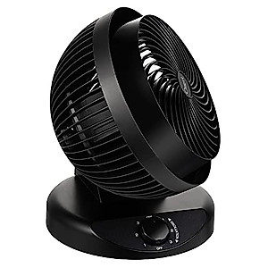 Ozeri Brezza 360 10" Oscillating Table Fan, with Orbital Motion Technology, Black