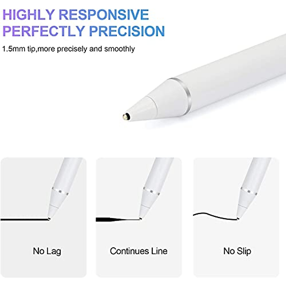 Active Stylus Pen Compatible with Amazon Kindle Fire HD 7 (2013 Release),8.9 (2012 Release)/ 10 Plus (2021 Release)/ 6 (2014 Release) - Digital Capacitive Touch Rechargeable Palm Rejection