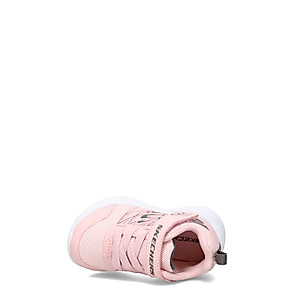Skechers Girls Microspec-Bold Delight Sneaker, Light Pink, 11 Little Kid