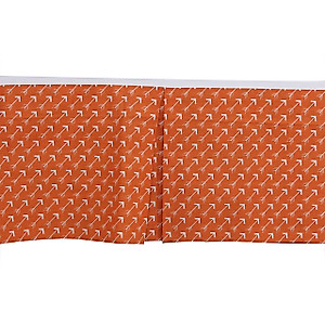 Bacati - Playful Foxes Orange/Grey Crib/Toddler Bed Skirt Dust Ruffle (Orange Arrows Print)