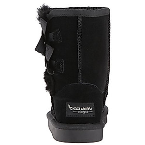 Koolaburra by UGG Girls' Victoria Short Fashion Boot, Black, 02 Youth US Little Kid