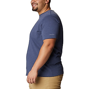 Columbia Mens Thistletown Hills Short Sleeve T-Shirt, Dark Mountain Heather, Medium