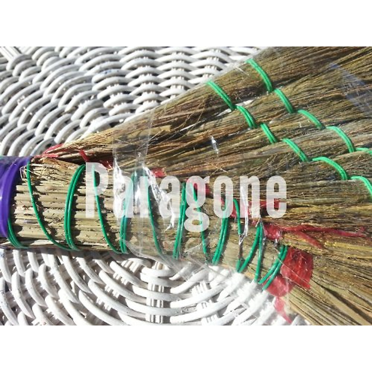 All Natural Vietnamese Straw Brooms (37 Inch) - 3 Brooms