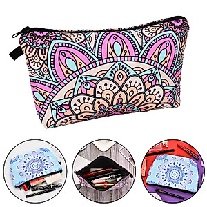 Chuangdi 6 Pieces Makeup Bag Toiletry Pouch Waterproof Cosmetic Bag with Zipper Travel Packing Pouch 8.7 x 5.3 Inch Small Cosmetic Organizer Accessory for Women and Men(Multicolor Style)