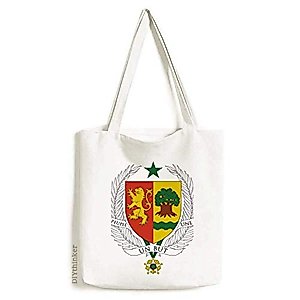 Senegal Africa National Emblem Tote Canvas Bag Shopping Satchel Casual Handbag