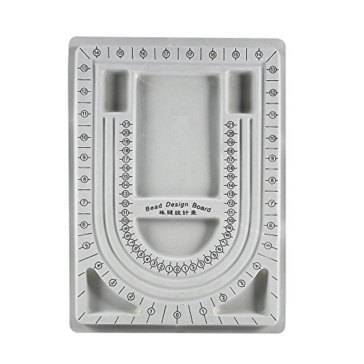 Nofaner Bead Design Board, Bead Board Necklace Beading Jewelry Organiser Tray Design DIY Craft Tool, Necessary Tool for Professional to String Beads