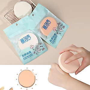 myonly 3pc big Round Makeup Sponges is suitable for eye foundation, blush application, forehead and cheeks, large area of makeup, soft and thick, fast makeup, dry and wet, no scumming (pick of two)