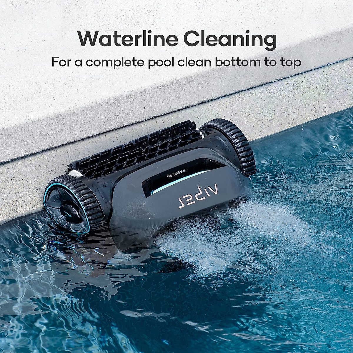 (2023 Upgrade) AIPER Seagull Pro Cordless Robotic Pool Cleaner, Wall Climbing Pool Vacuum Lasts up to 180 Mins, Quad-Motor System, Smart Navigation, Ideal for Above/In-Ground Pools up to 3,200 Sq.ft