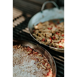 Matfer Bourgeat Black Carbon Steel Paella Pan, 15 3/4"