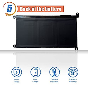 WDXOR WDX0R 42Wh Laptop Battery Compatible with Dell Inspiron 13 15 5000 7000 5570 7579 7378 5567 5565 5379 5378 Latitude 3490 3590 3340 3400 3390 3500 3190 Vostro 5468 5568 P69G Y3F7Y 3CRH3 11.4V