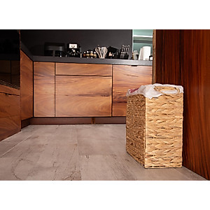 AppliaFit Wicker Trash Can - Fits Grocery Shopping Bags - Waste Basket for Reusing Grocery Shopping Bags (2-Pack)