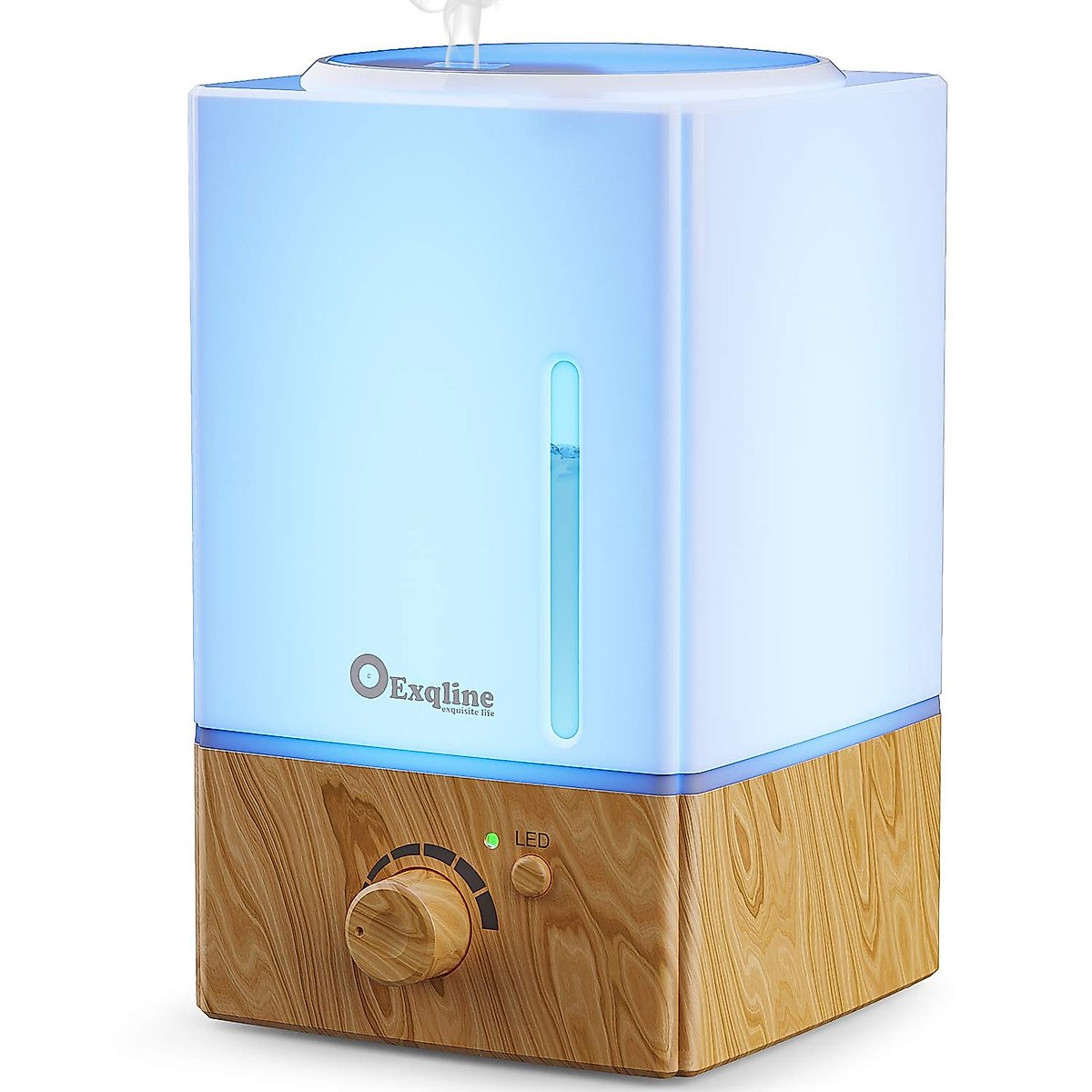 1500ml Aroma Essential Oil Diffuser Large – Exqline Diffuser for Essential Oils Large Room Large Aromatherapy Diffuser Large Room Unique Diffuser Humidifier for Essential Oils (Wood Grain)