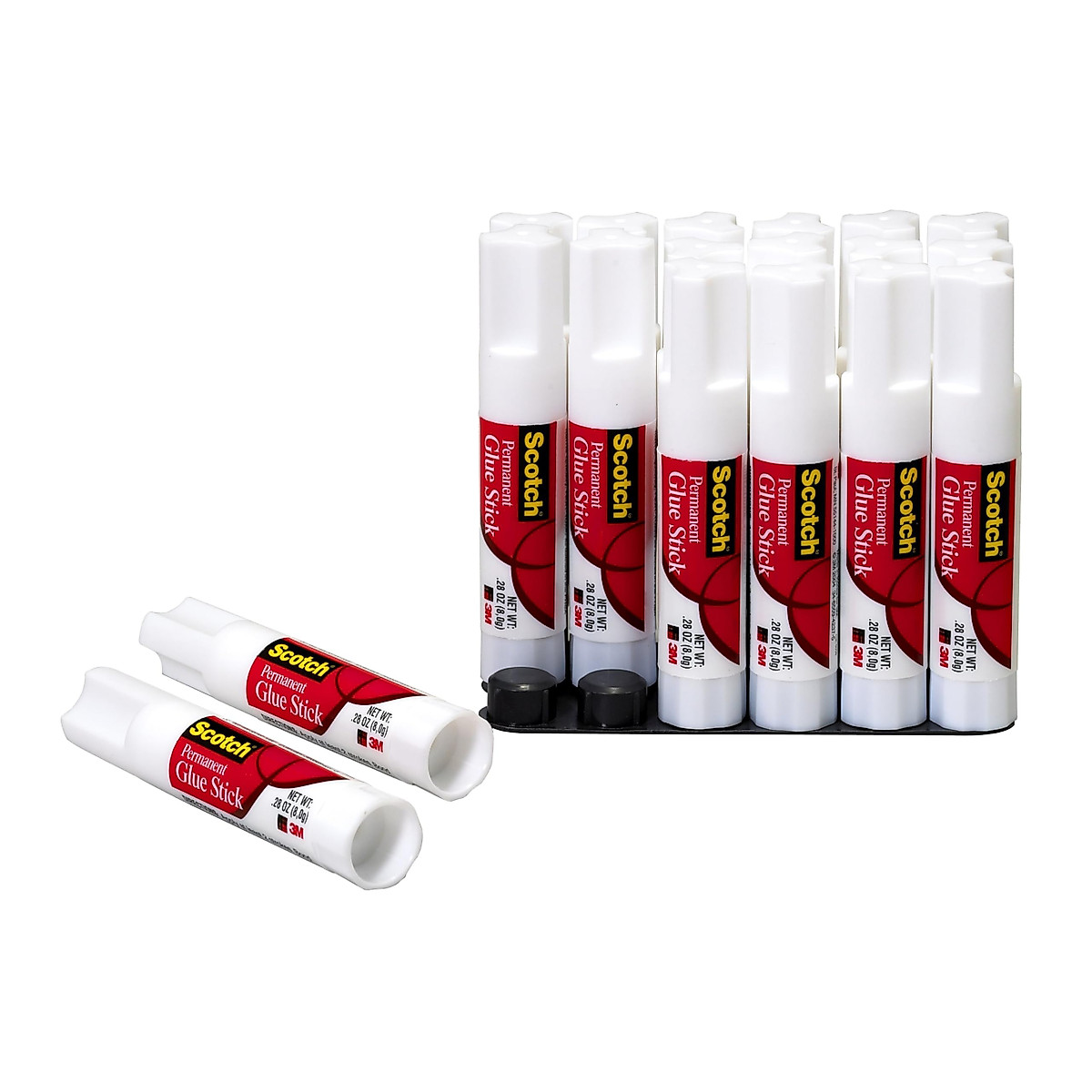 Scotch Glue Stick, .28 oz, 18-Pack, Acid Free and Non-Toxic (6008-18)
