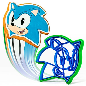 Cookie Cutter by 3DForme, Sonic Baking Cake Fondant Frame Mold for Buscuit, Set 2 Piece