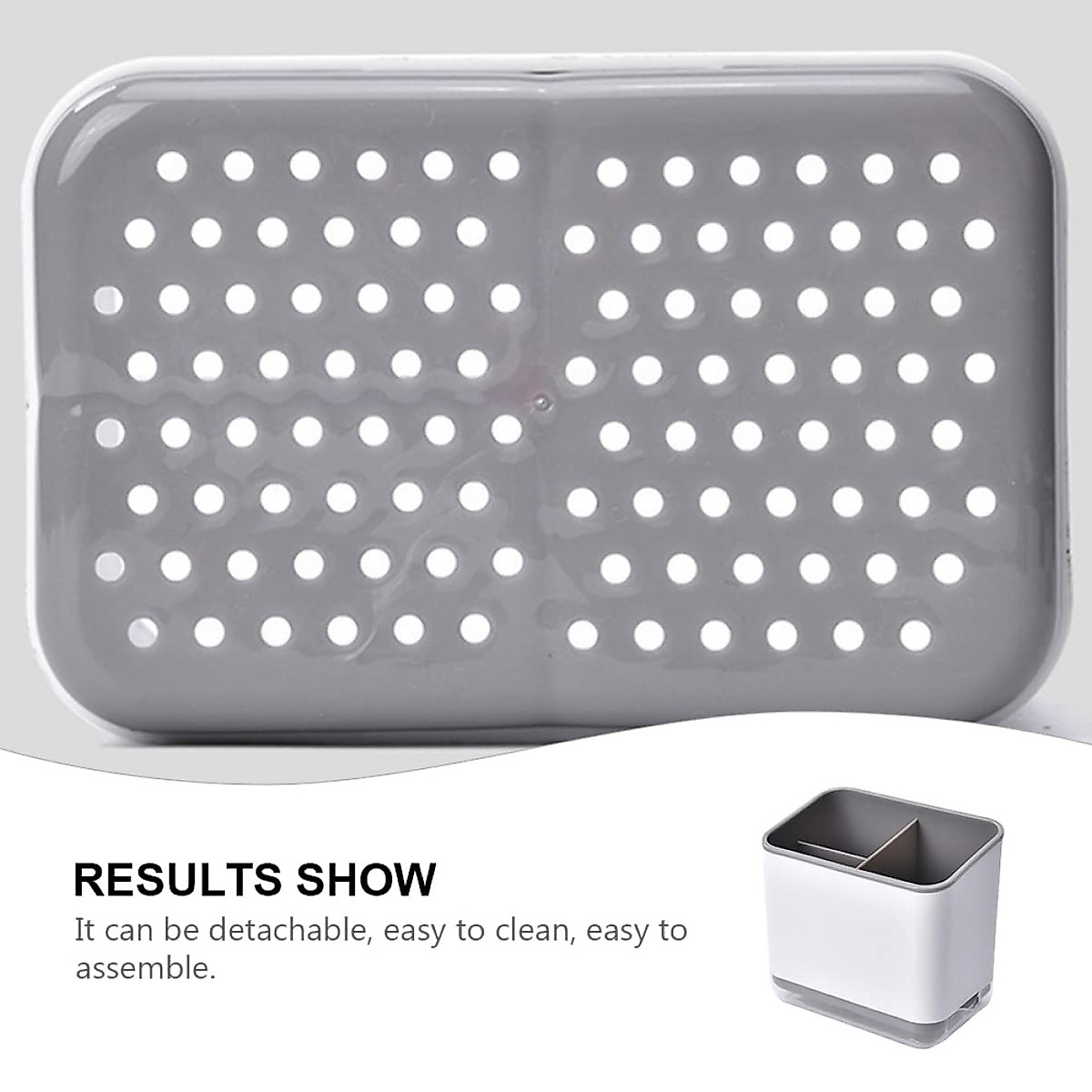 Cabilock Sink Storage Rack 2 Pcs Draining Utensils Simple Abs Organizer Utensil Holder