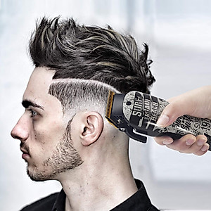 HONGNAL Professional Pro Hair Clippers Cutting Kit,2000mA Powerful Electric Cutting Trimmer Set,Hair Cutting Kit Cordless for Men,Great for Barbers and Stylists（(Summer Beach)