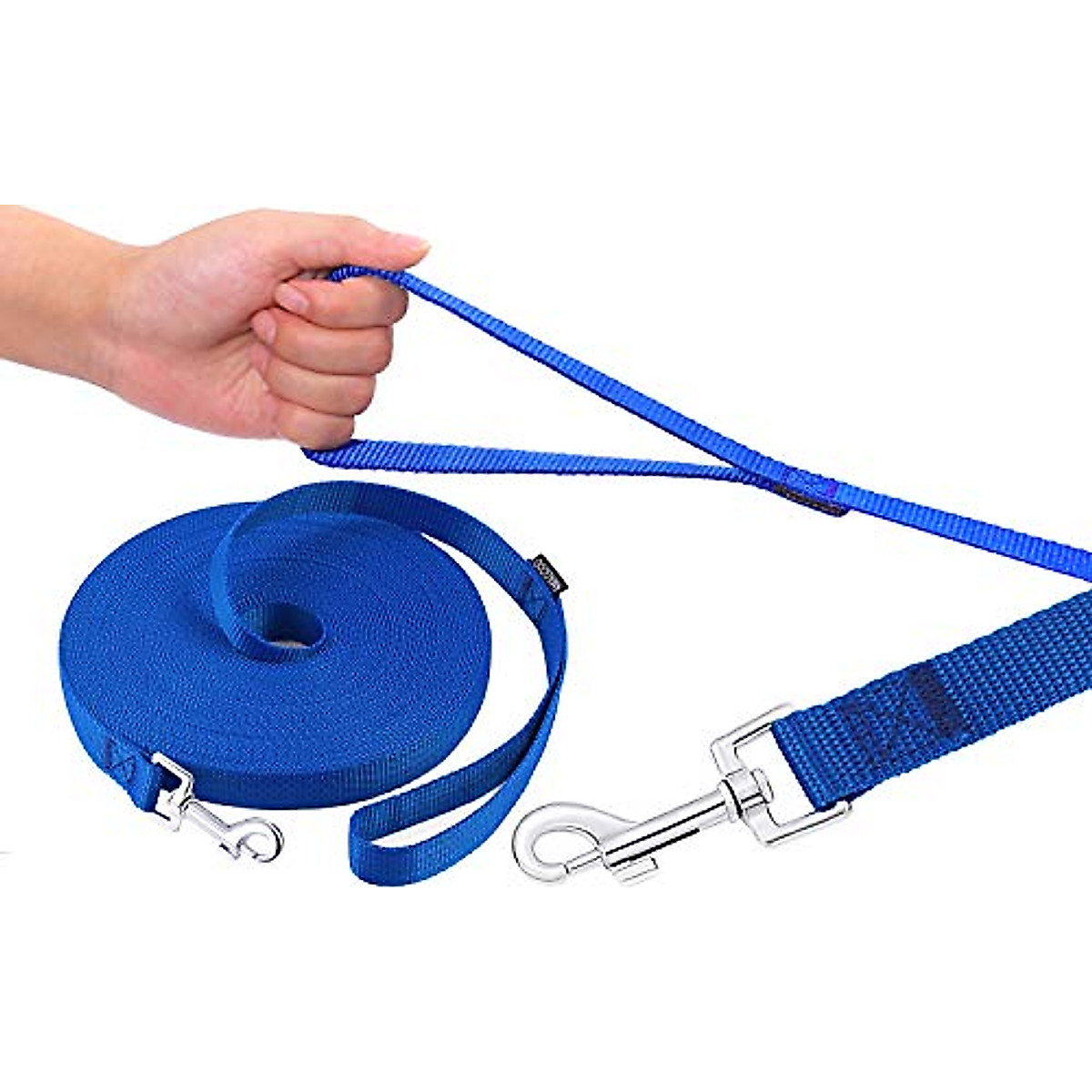 AmaGood Dog/Puppy Obedience Recall Training Agility Lead-15 ft 20 ft 30 ft 50 ft Long Leash-for Dog Training,Play,Safety,Camping (15 feet, Blue)