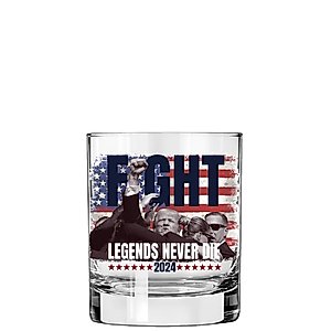 Make America Strong Again Unstoppable Trump Shot Made in America! Legend Whiskey Bourbon Glass - 2024 Trump Survived Assassination Attempt Survivor You Missed Trump Fight Trump Rally Fist Pump Maga