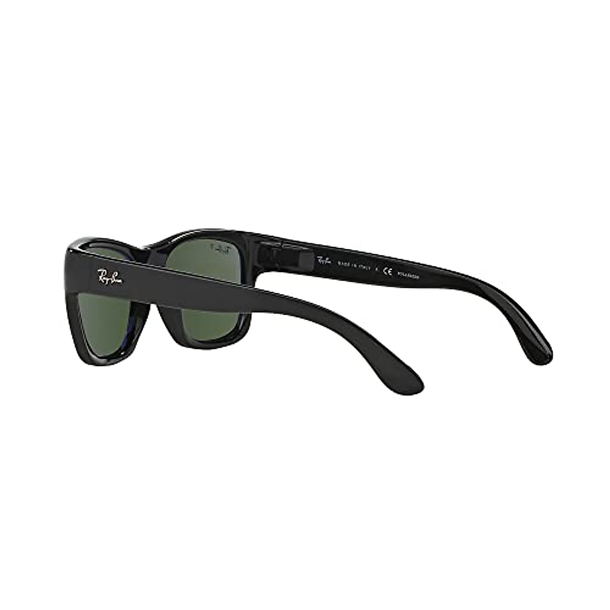Ray-Ban RB4194 Square Sunglasses, Black/Polarized Green, 53 mm