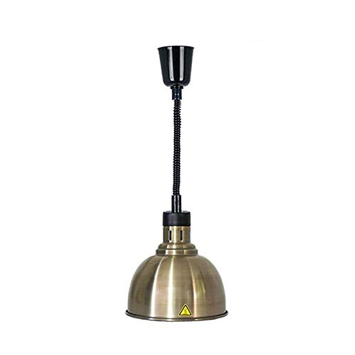 250W Storage Food Heating Lamp, Lamp Shade Diameter 25cm, Adjustable 60cm-180cm, Cafeteria, Pizza Restaurant Suitable (Color : Green bronze)