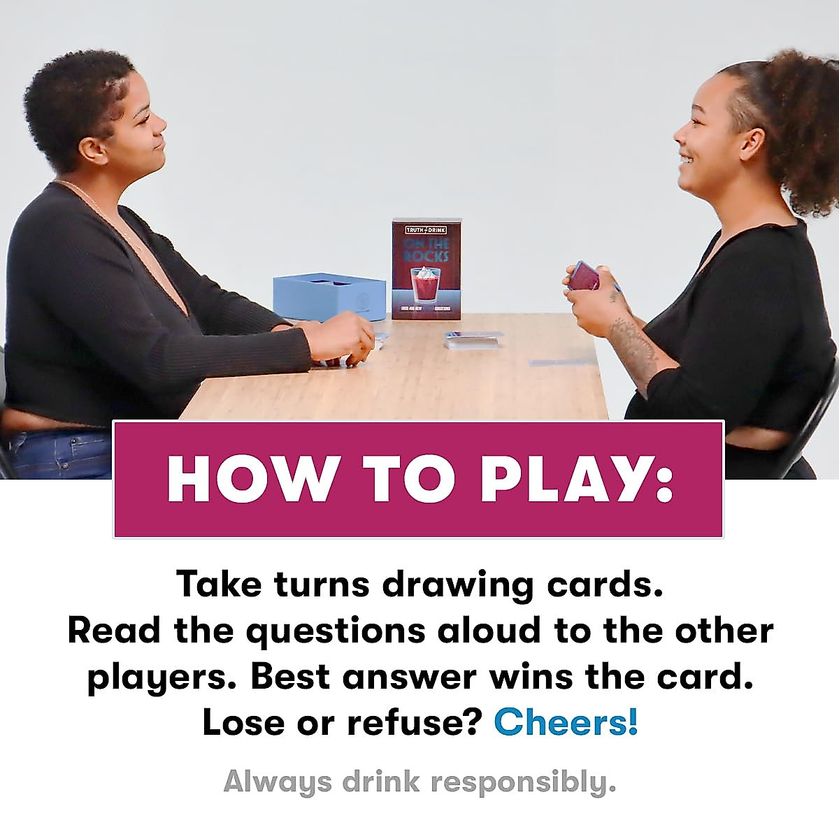 Truth or Drink: On The Rocks Edition by Cut – Explore Deep Thoughts and Beliefs with 400+ Intriguing Icebreaker Questions (Stand-Alone or Expansion Pack)